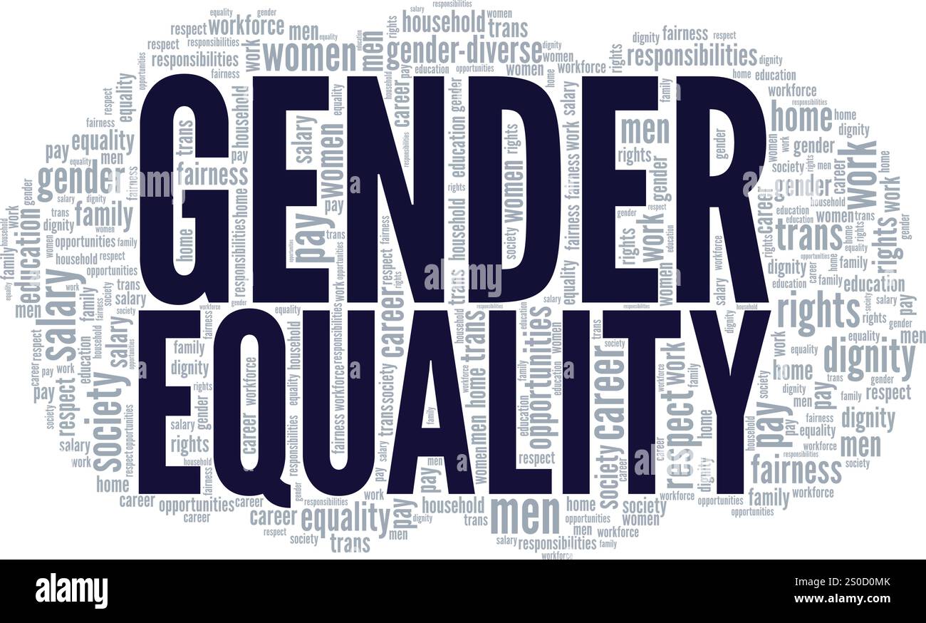 Gender Equality word cloud conceptual design isolated on white ...