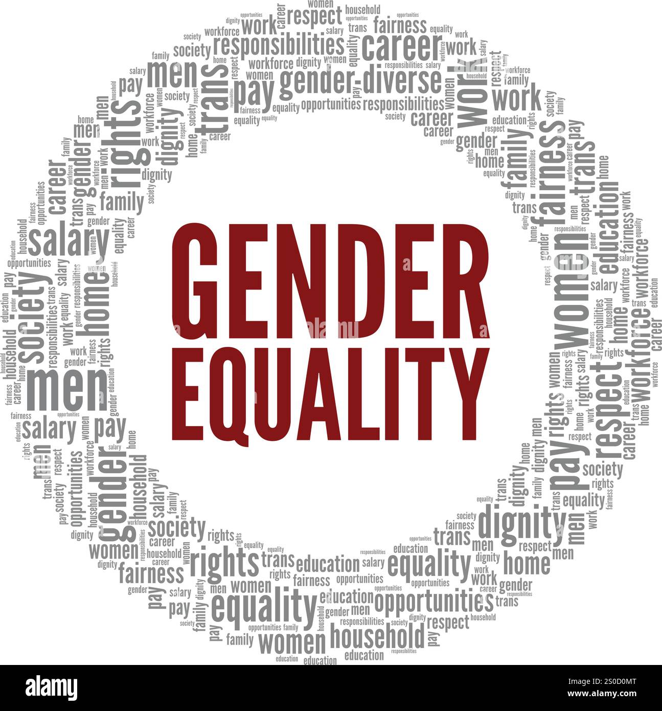 Gender Equality word cloud conceptual design isolated on white ...