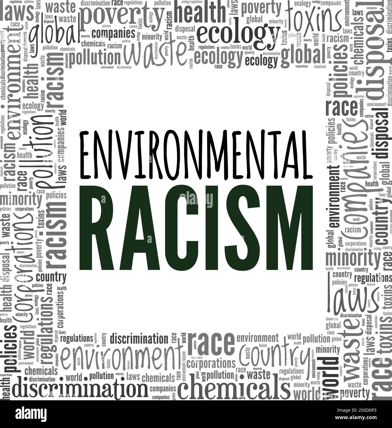 Environmental Racism word cloud conceptual design isolated on white ...