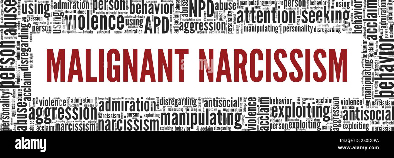 Malignant Narcissism word cloud conceptual design isolated on white ...