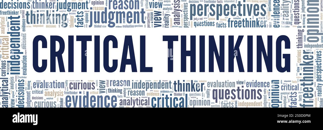 Critical Thinking word cloud conceptual design isolated on white ...