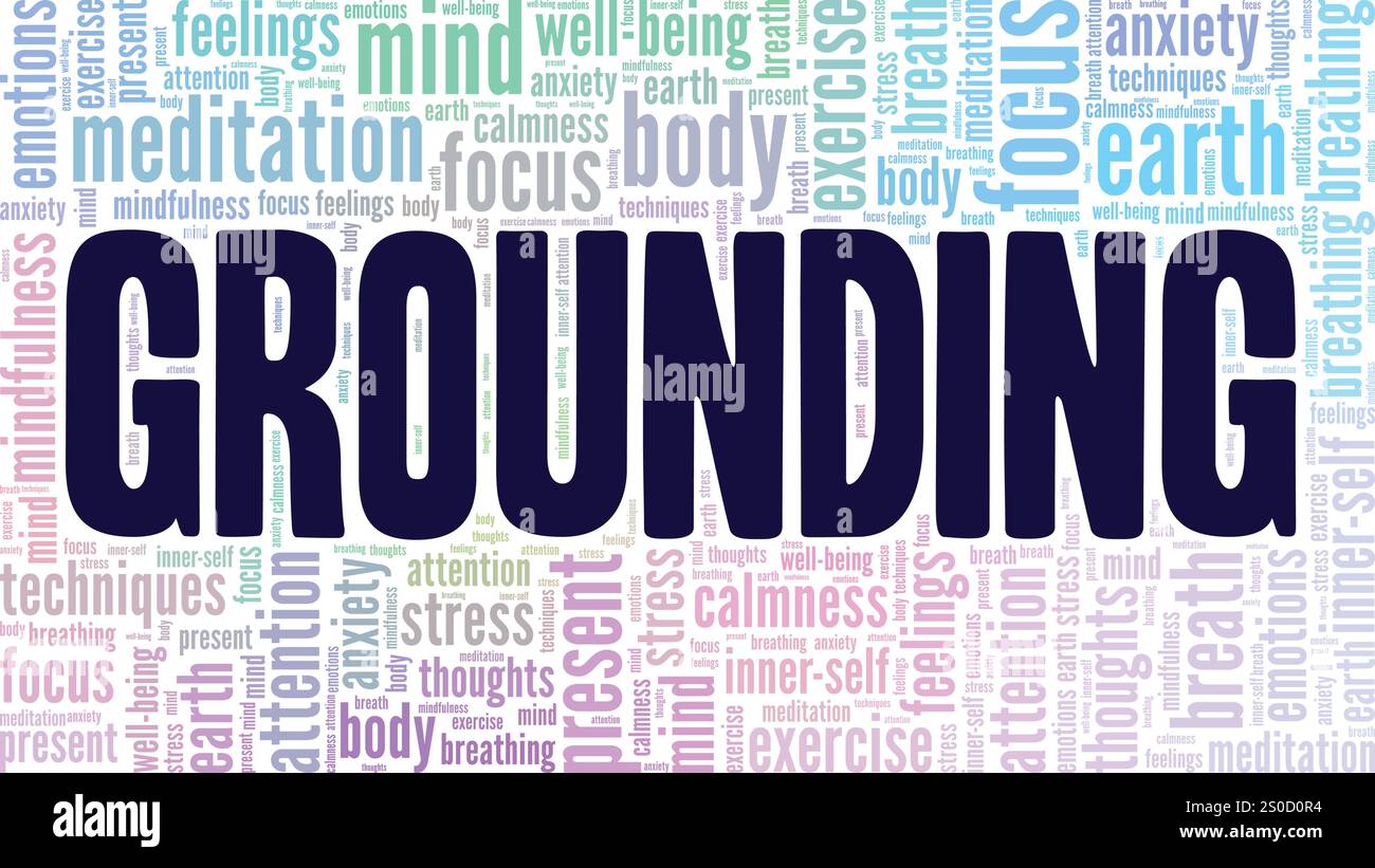 Grounding word cloud conceptual design isolated on white background ...