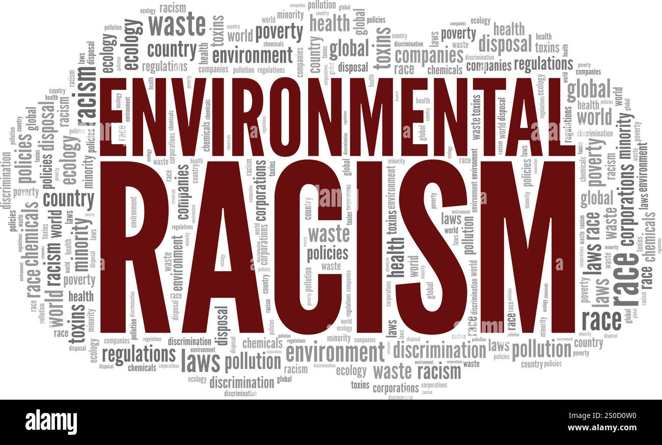 Environmental Racism word cloud conceptual design isolated on white ...