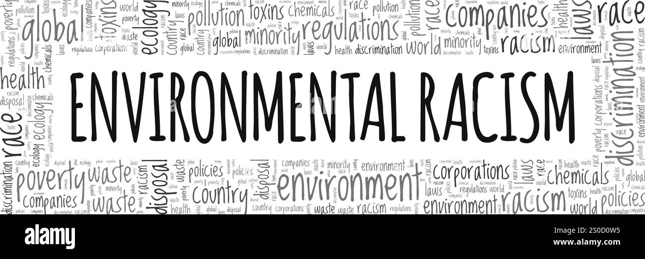 Environmental Racism word cloud conceptual design isolated on white ...
