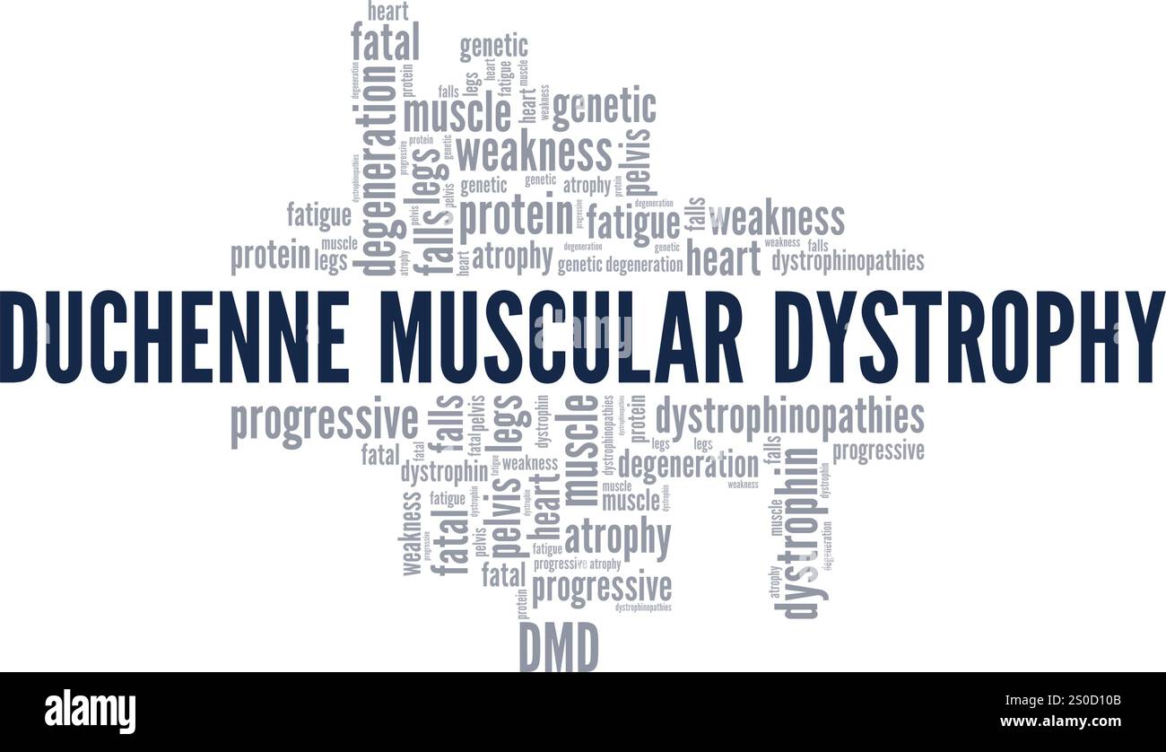 DMD Duchenne Muscular Dystrophy word cloud conceptual design isolated ...