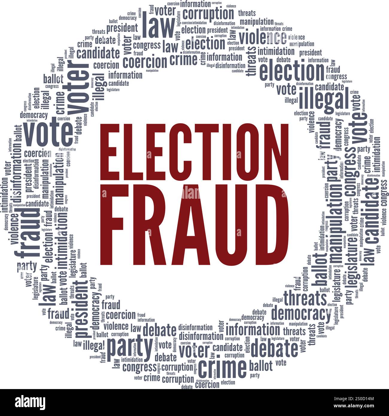Election Fraud word cloud conceptual design isolated on white ...