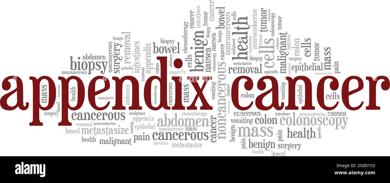 Appendix Cancer word cloud conceptual design isolated on white ...