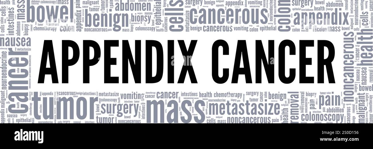 Appendix Cancer word cloud conceptual design isolated on white ...