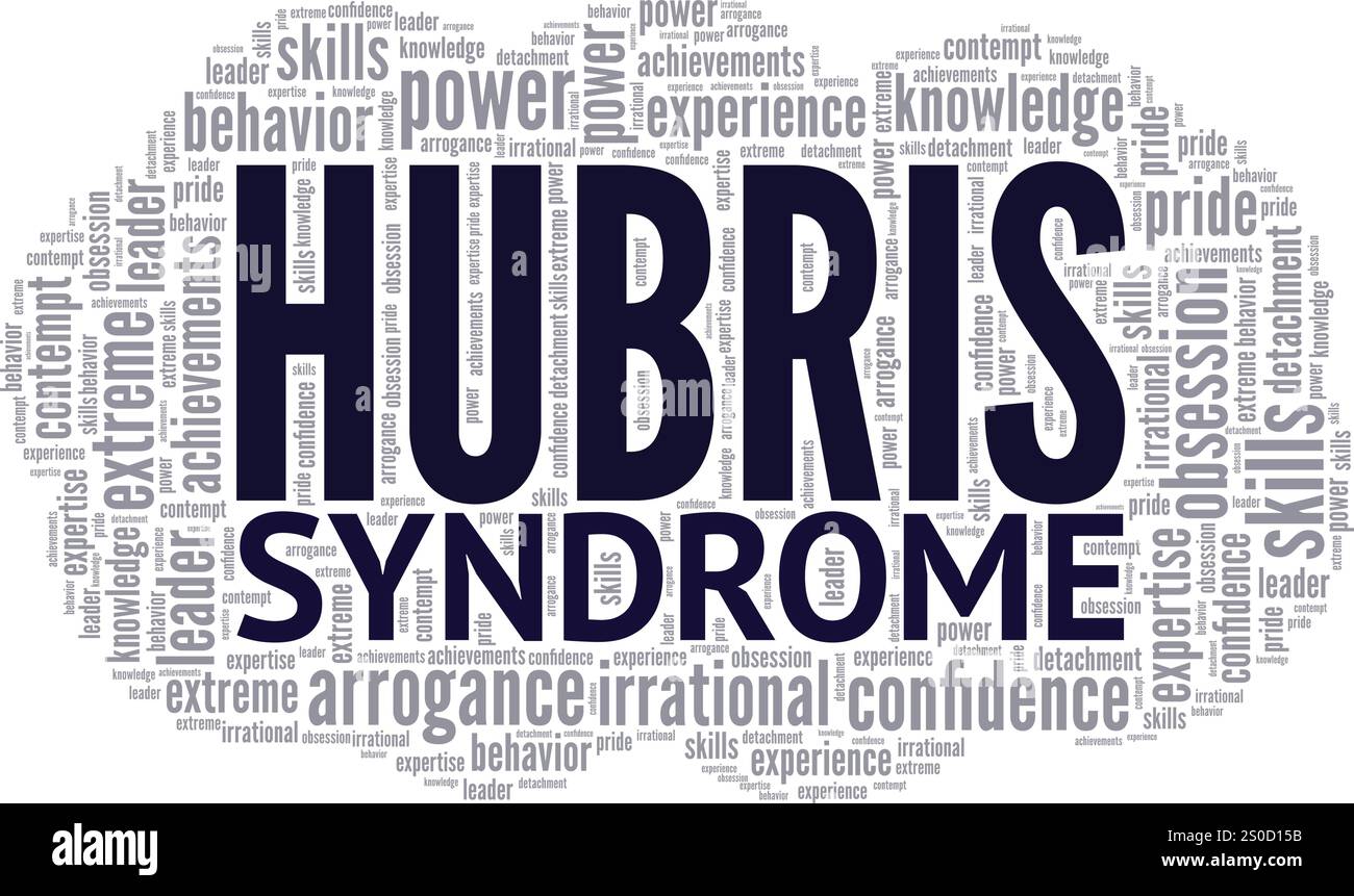 Hubris Syndrome word cloud conceptual design isolated on white ...