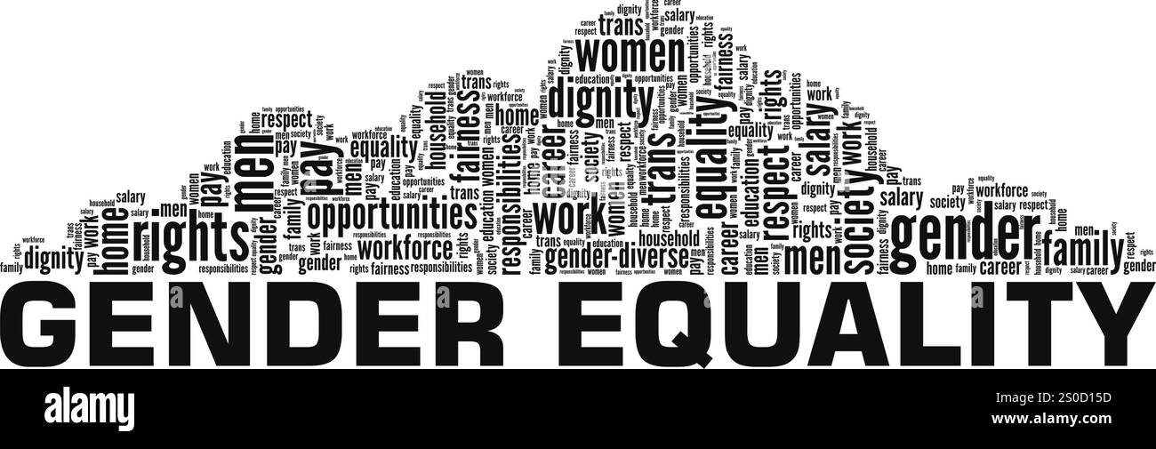 Gender Equality word cloud conceptual design isolated on white ...