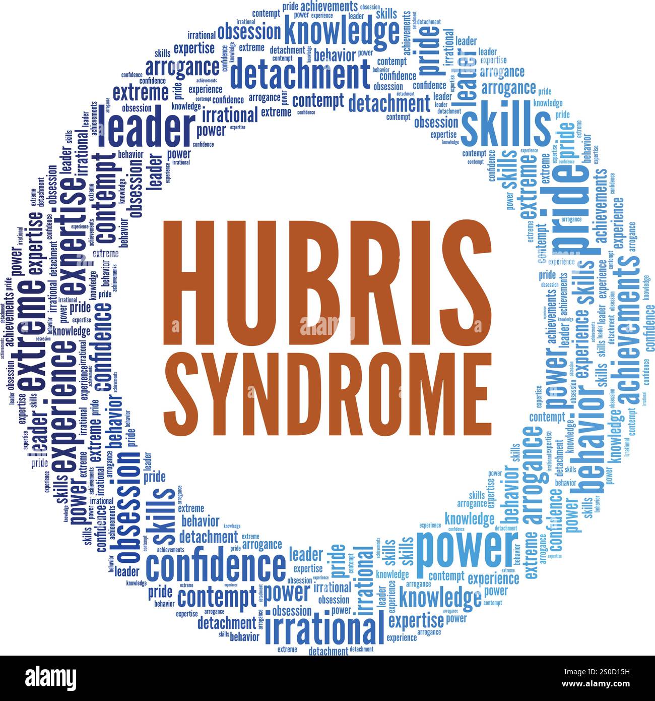 Hubris Syndrome word cloud conceptual design isolated on white ...