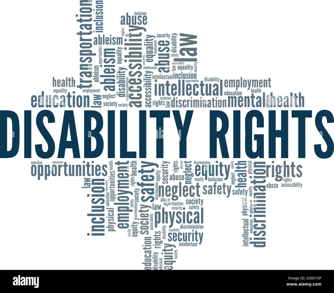 Disability Rights word cloud conceptual design isolated on white ...