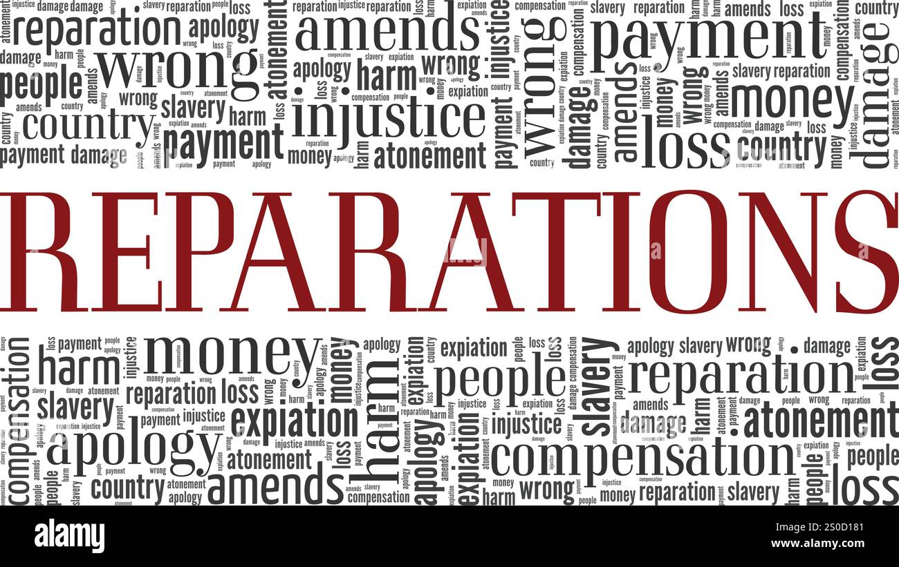 Reparations word cloud conceptual design isolated on white background ...