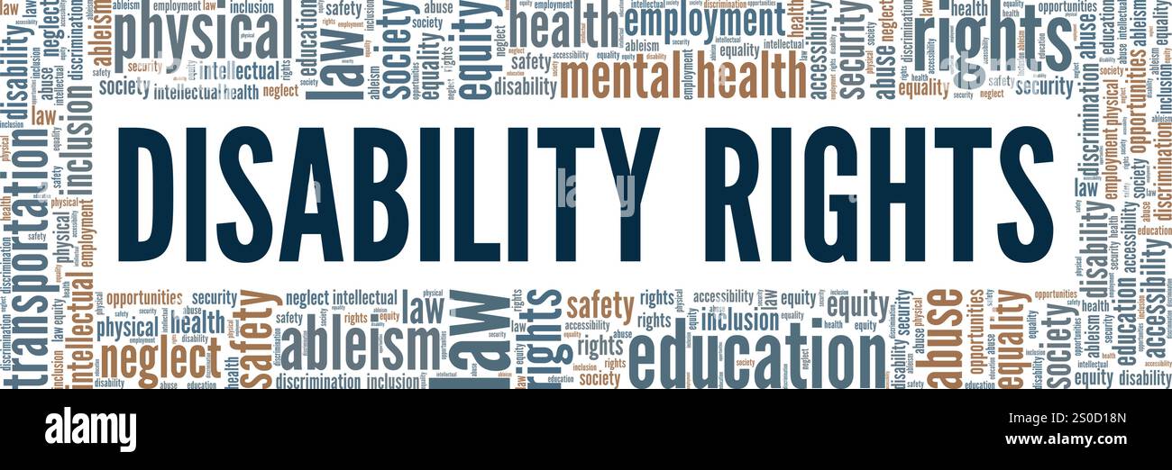 Disability Rights word cloud conceptual design isolated on white ...