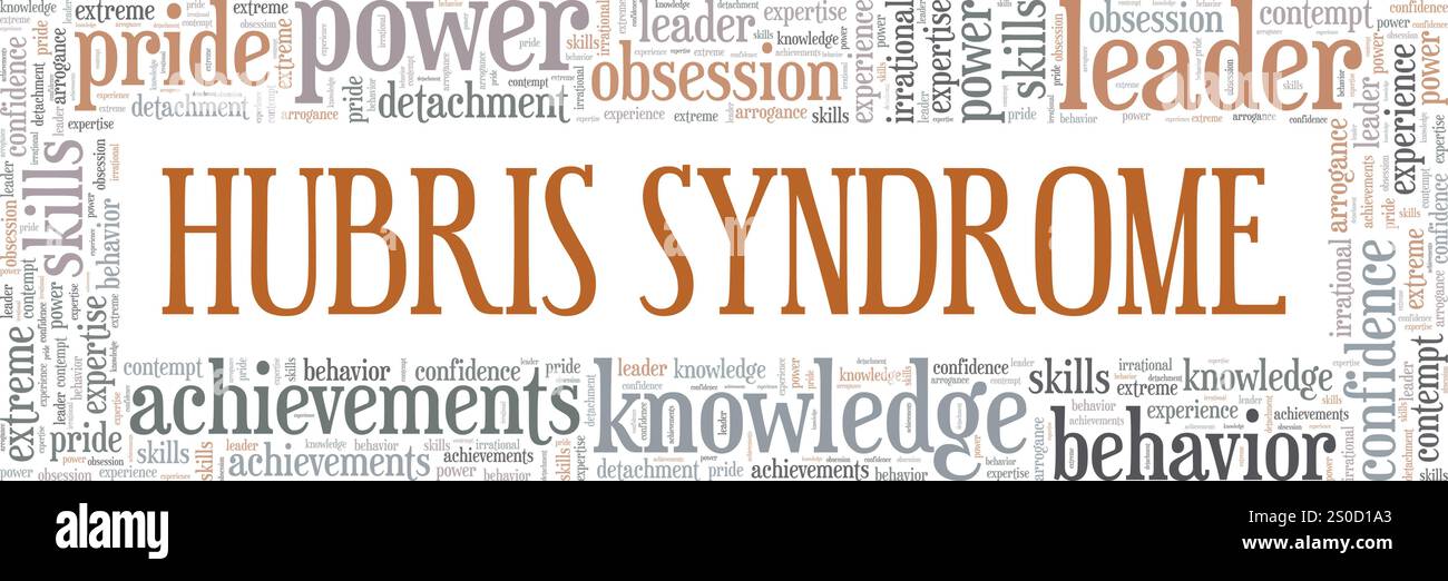 Hubris Syndrome word cloud conceptual design isolated on white ...