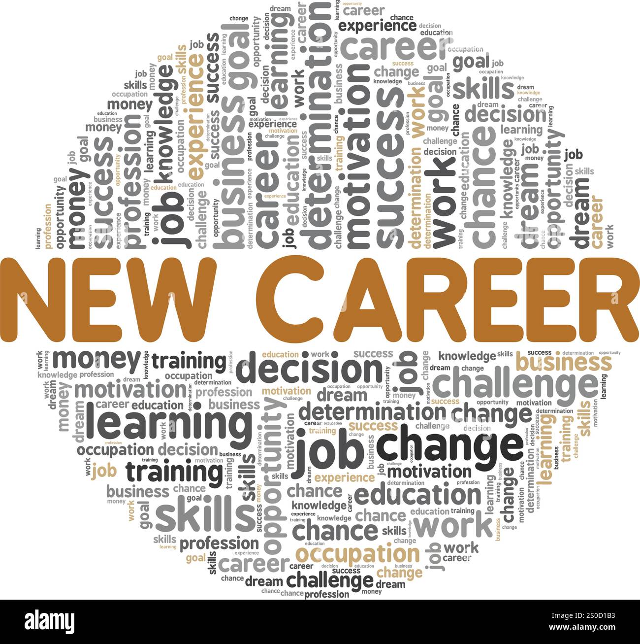 New Career word cloud conceptual design isolated on white background ...