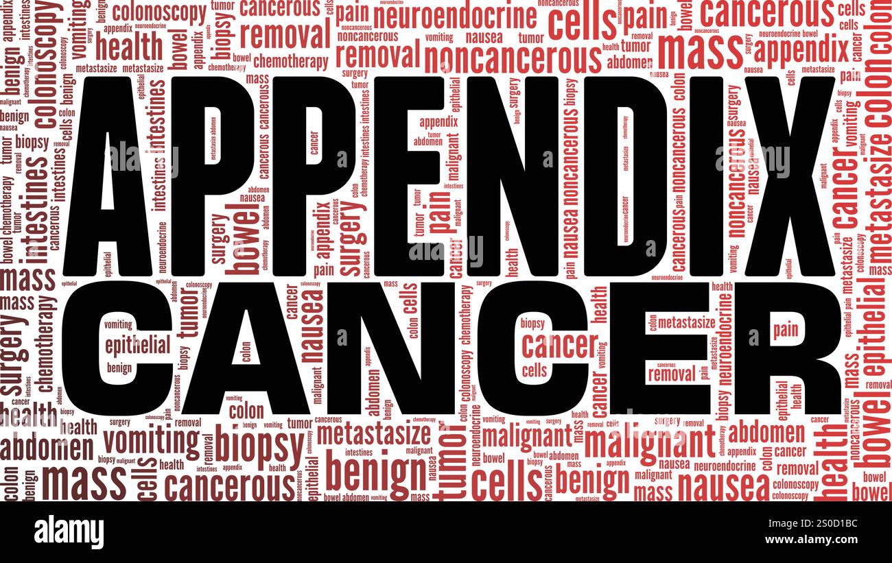 Appendix Cancer word cloud conceptual design isolated on white ...