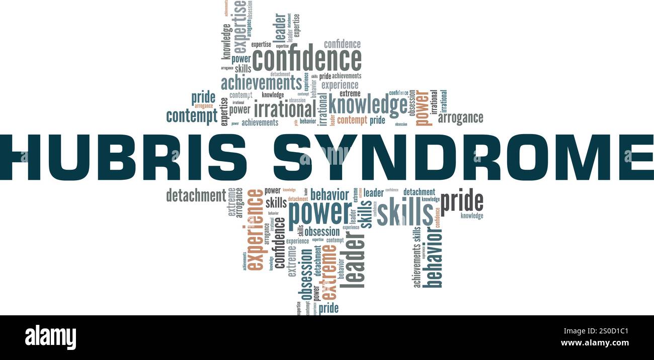 Hubris Syndrome word cloud conceptual design isolated on white ...