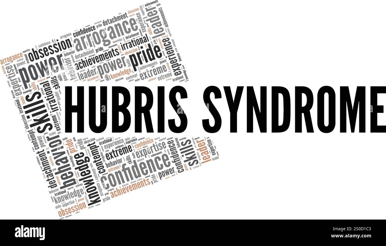 Hubris Syndrome word cloud conceptual design isolated on white ...
