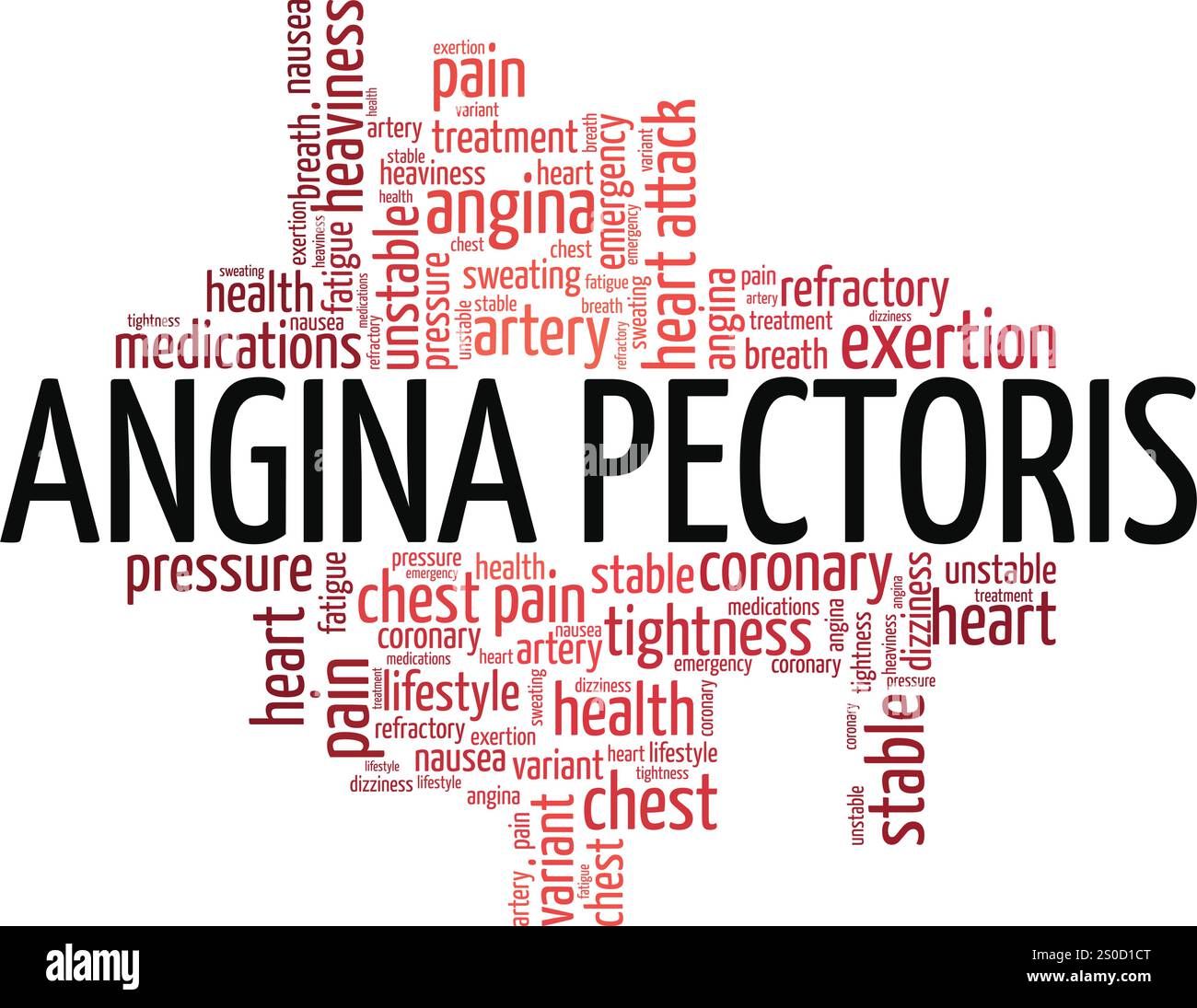 Angina Pectoris word cloud conceptual design isolated on white ...
