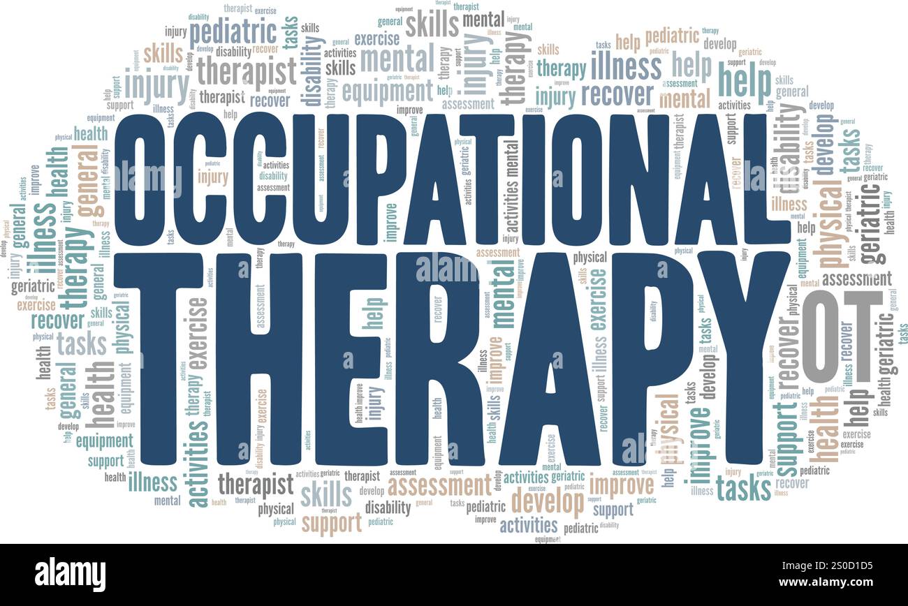 Occupational Therapy word cloud conceptual design isolated on white ...