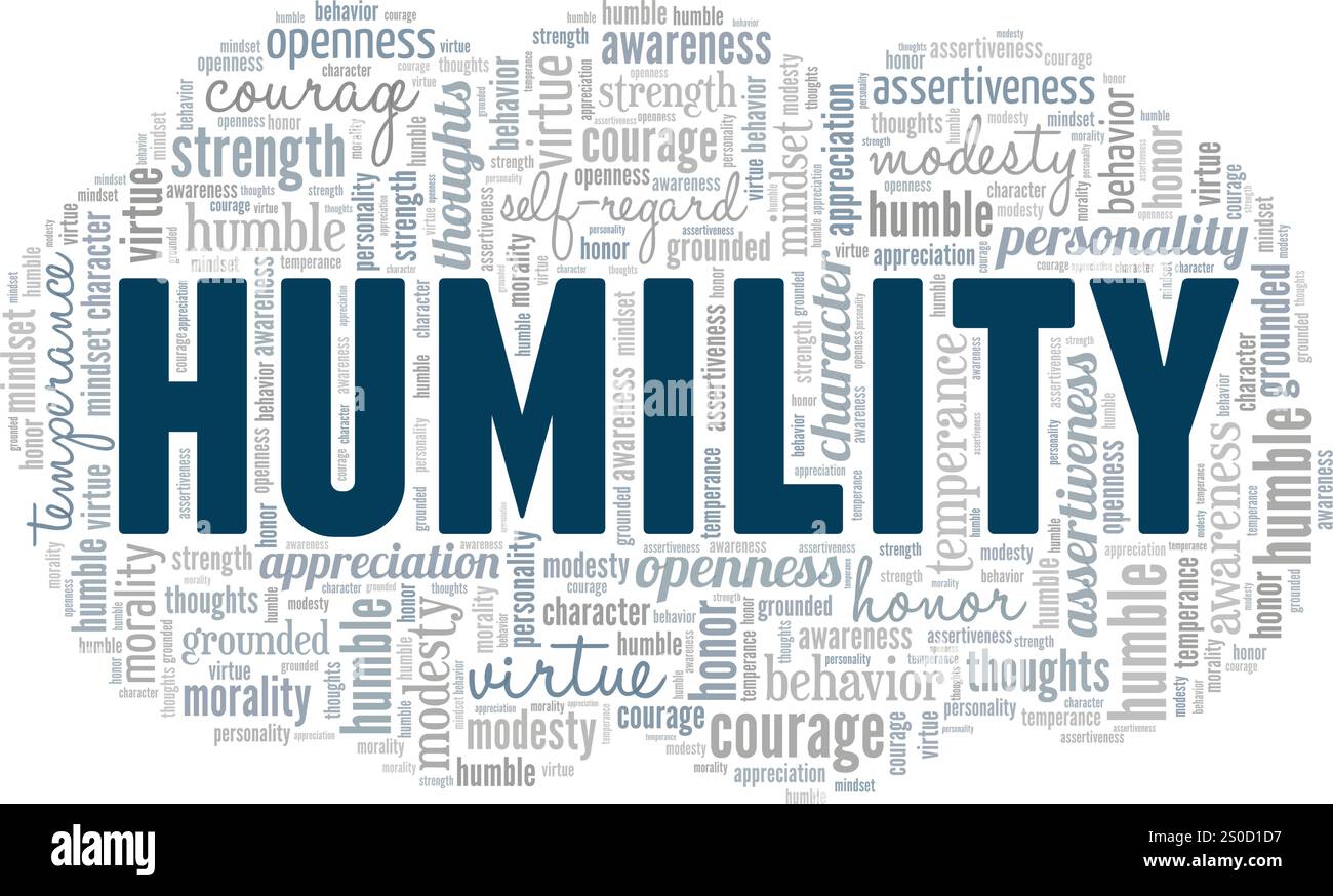 Humility word cloud conceptual design isolated on white background ...