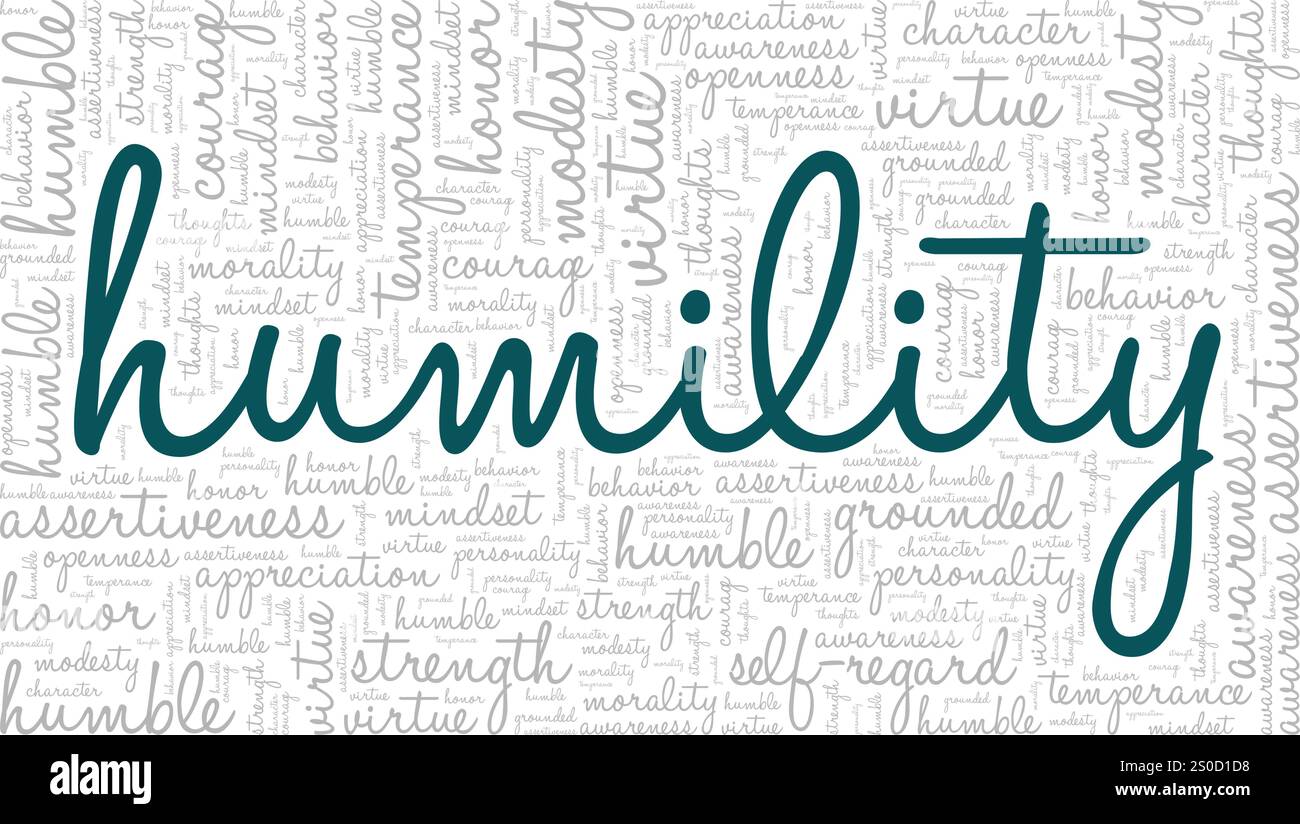 Humility word cloud conceptual design isolated on white background ...