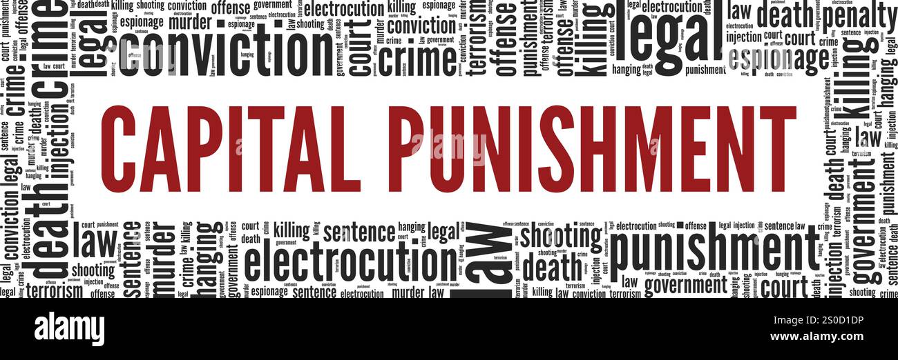 Capital Punishment word cloud conceptual design isolated on white ...