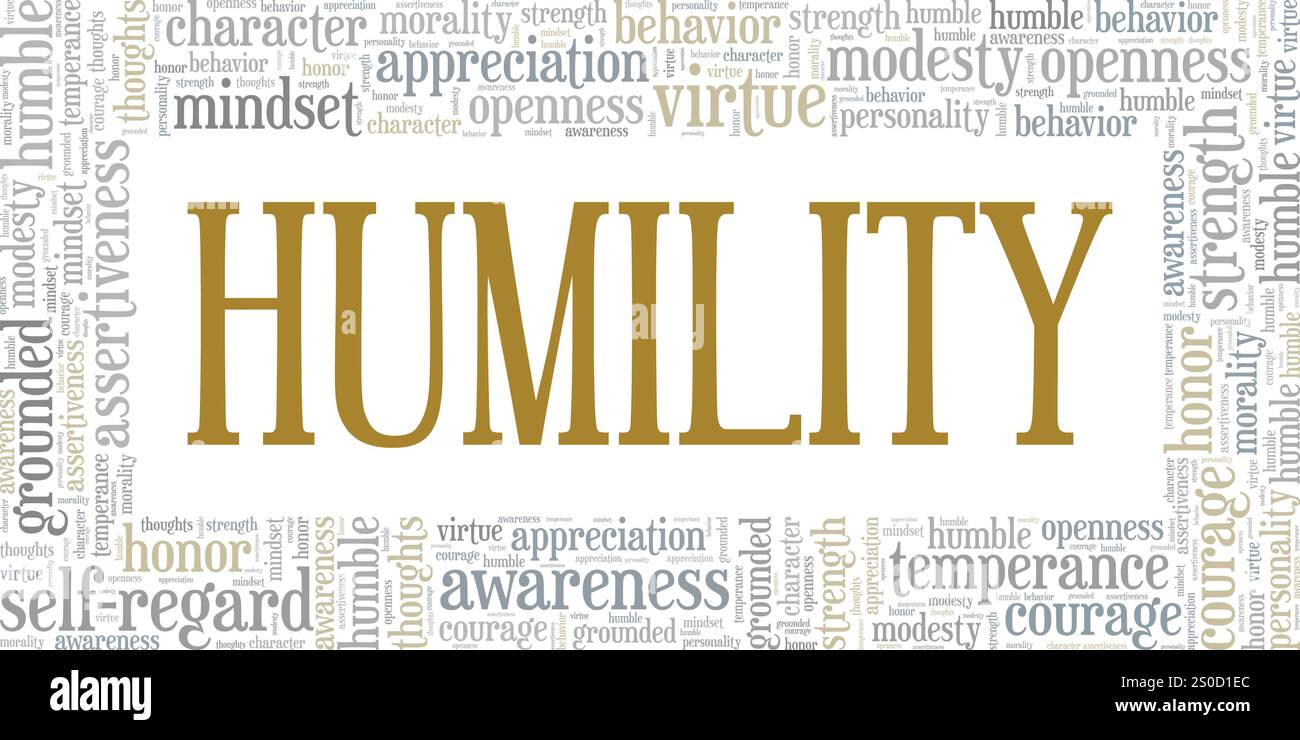 Humility word cloud conceptual design isolated on white background ...