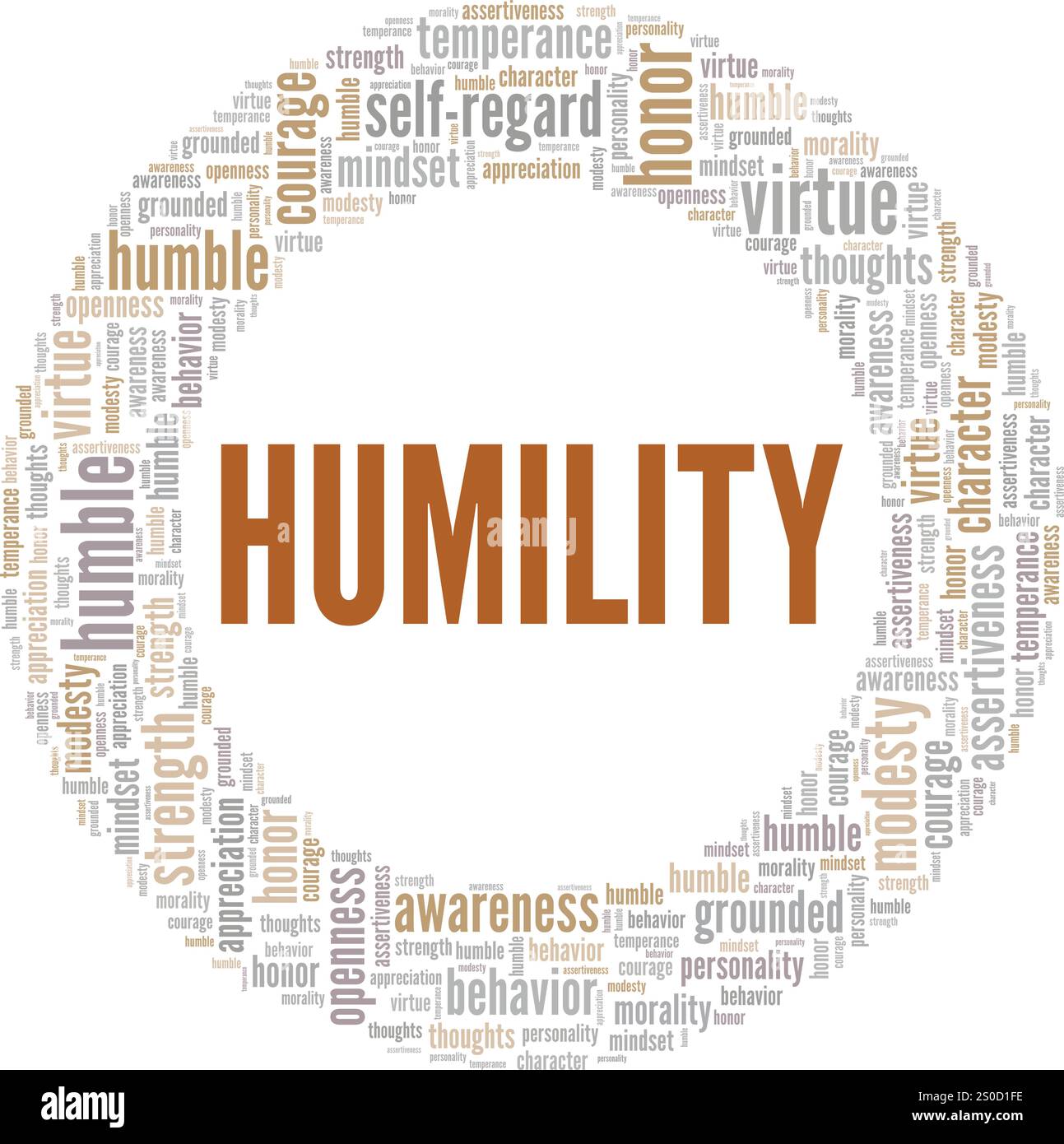 Humility word cloud conceptual design isolated on white background ...