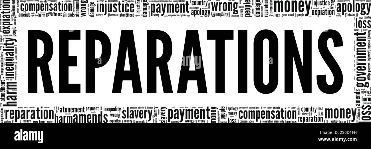 Reparations word cloud conceptual design isolated on white background ...