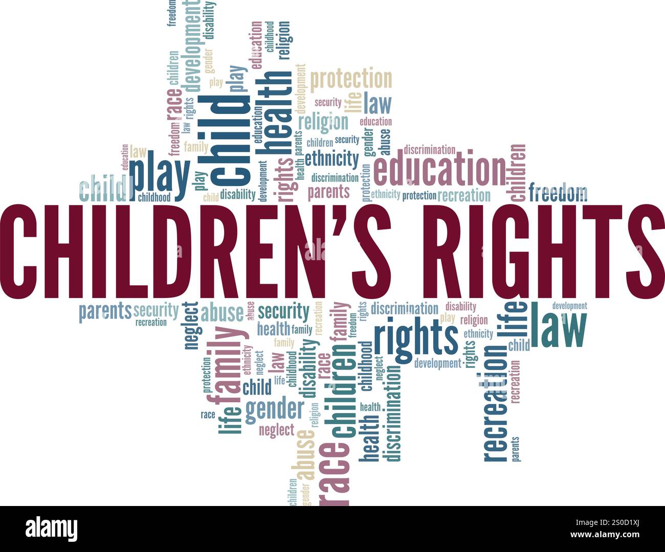 Children's Rights word cloud conceptual design isolated on white ...