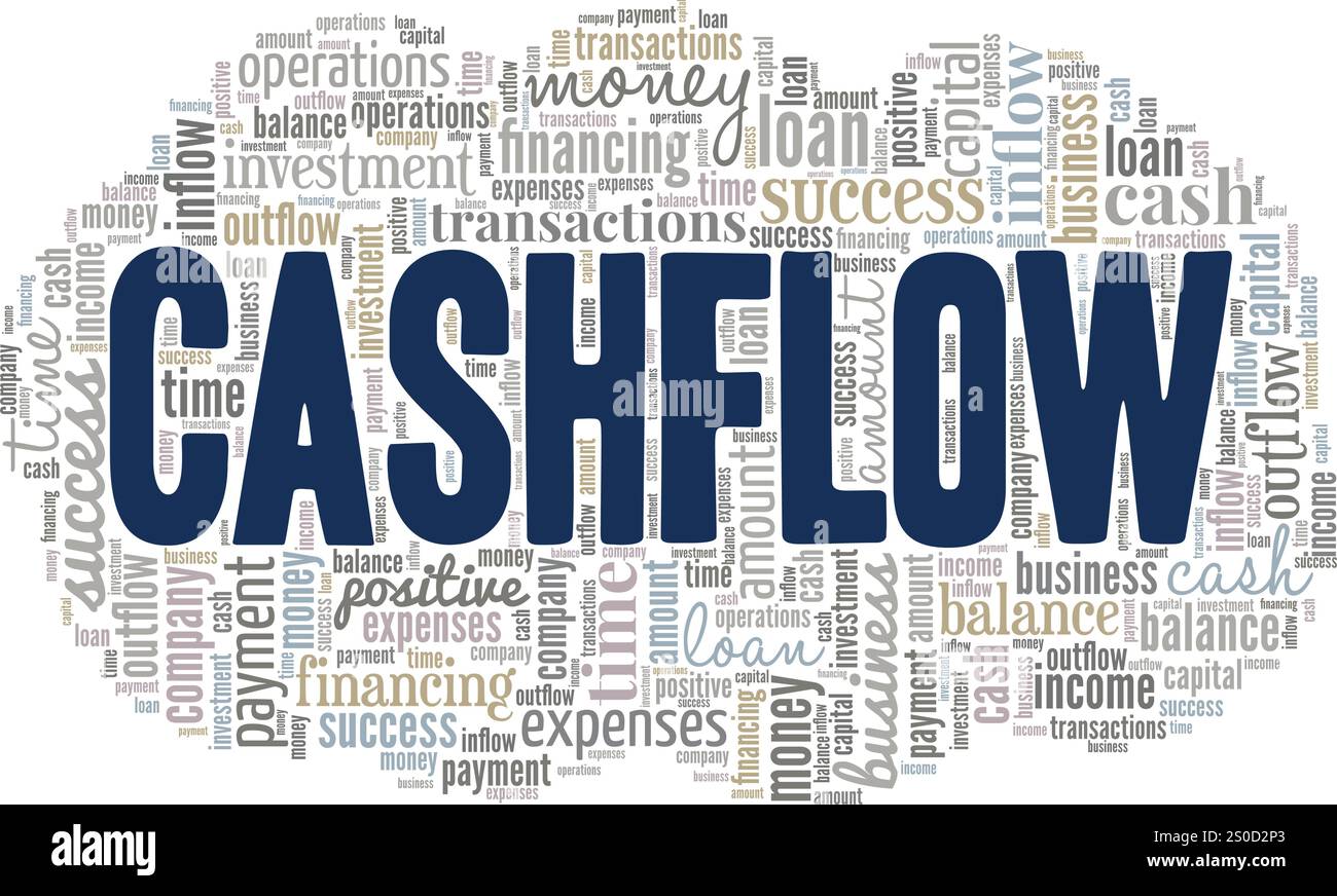 Cashflow word cloud conceptual design isolated on white background ...