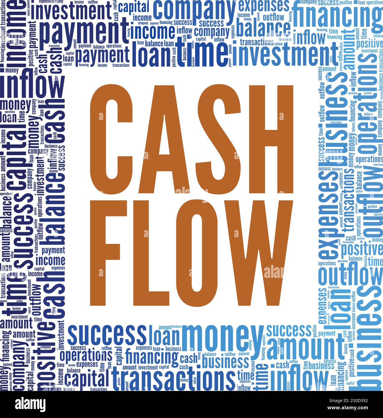 Cashflow word cloud conceptual design isolated on white background ...