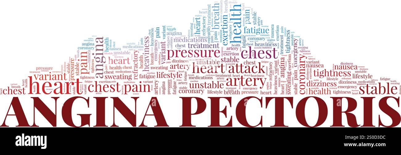 Angina Pectoris word cloud conceptual design isolated on white ...