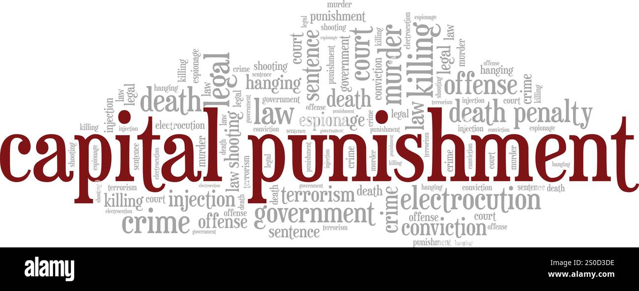 Capital Punishment word cloud conceptual design isolated on white ...