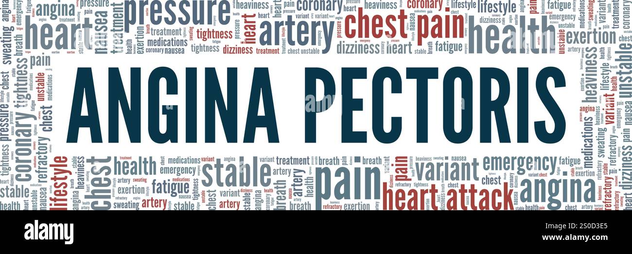 Angina Pectoris word cloud conceptual design isolated on white ...