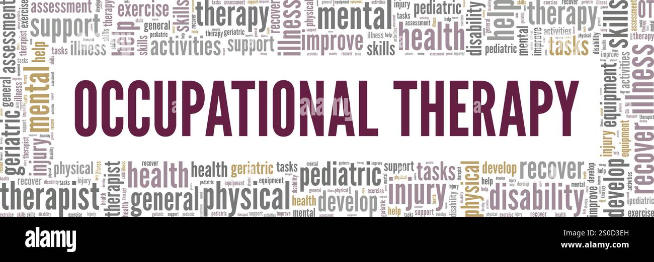 Occupational Therapy word cloud conceptual design isolated on white ...