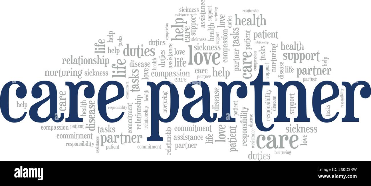 Care Partner word cloud conceptual design isolated on white background ...