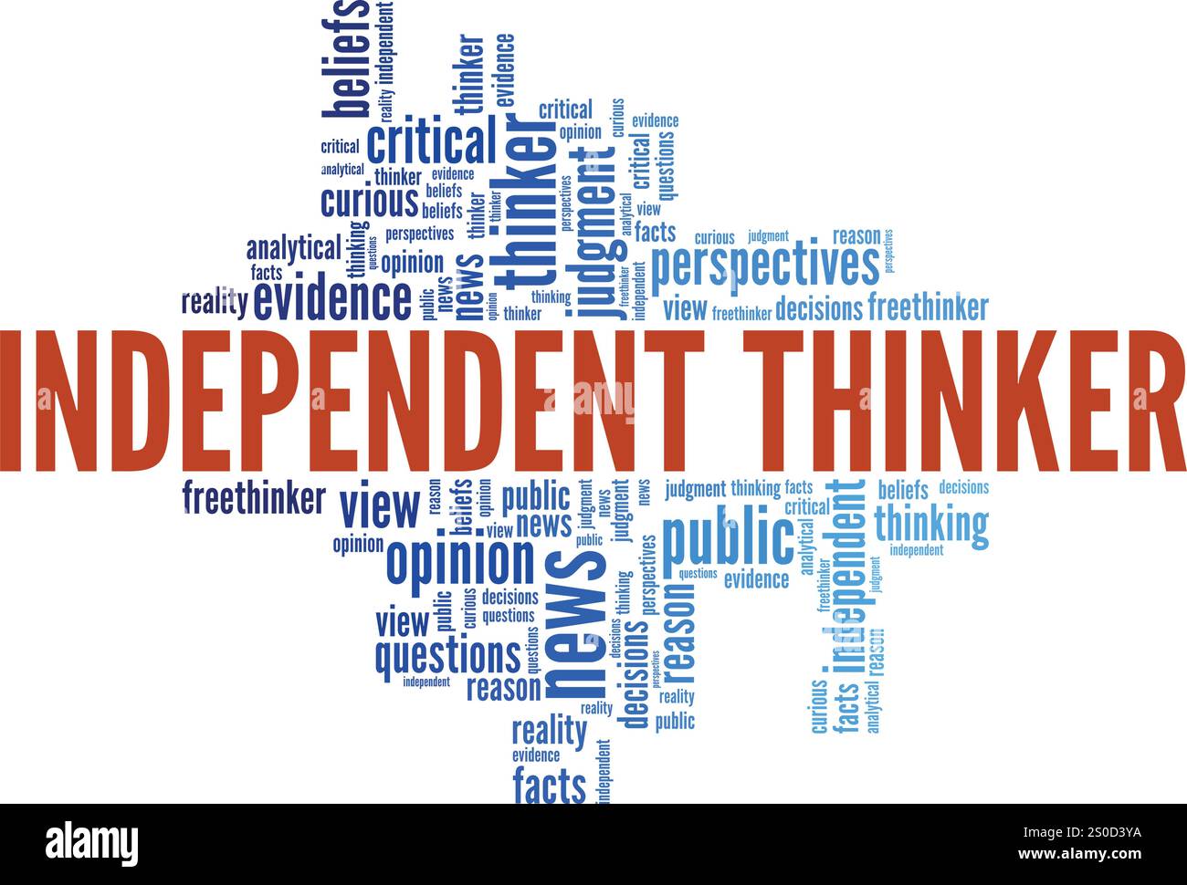 Independent Thinker word cloud conceptual design isolated on white ...