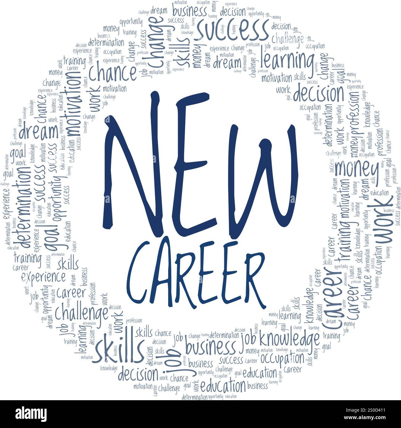 New Career word cloud conceptual design isolated on white background ...