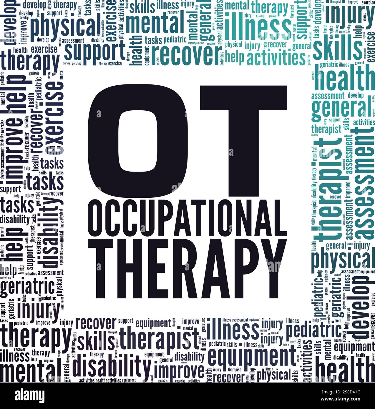 Occupational Therapy word cloud conceptual design isolated on white ...