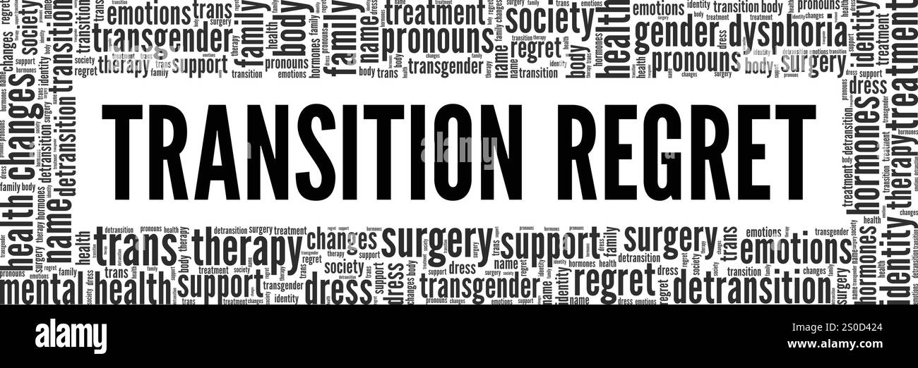 Transition Regret word cloud conceptual design isolated on white ...