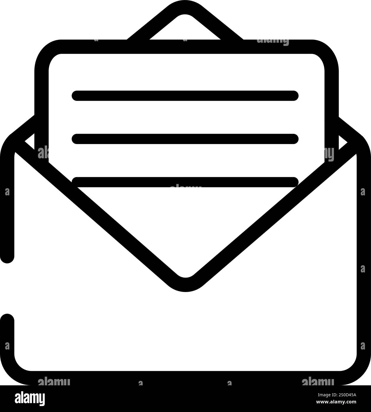 Envelope business letter email Black and White Stock Photos & Images ...