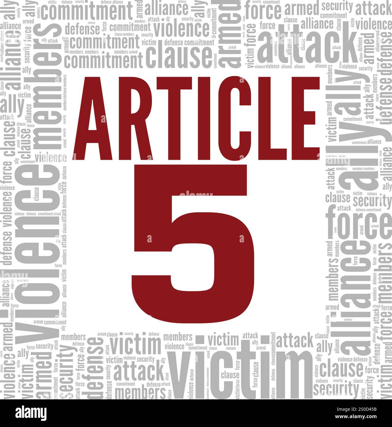 Article 5 word cloud conceptual design isolated on white background ...