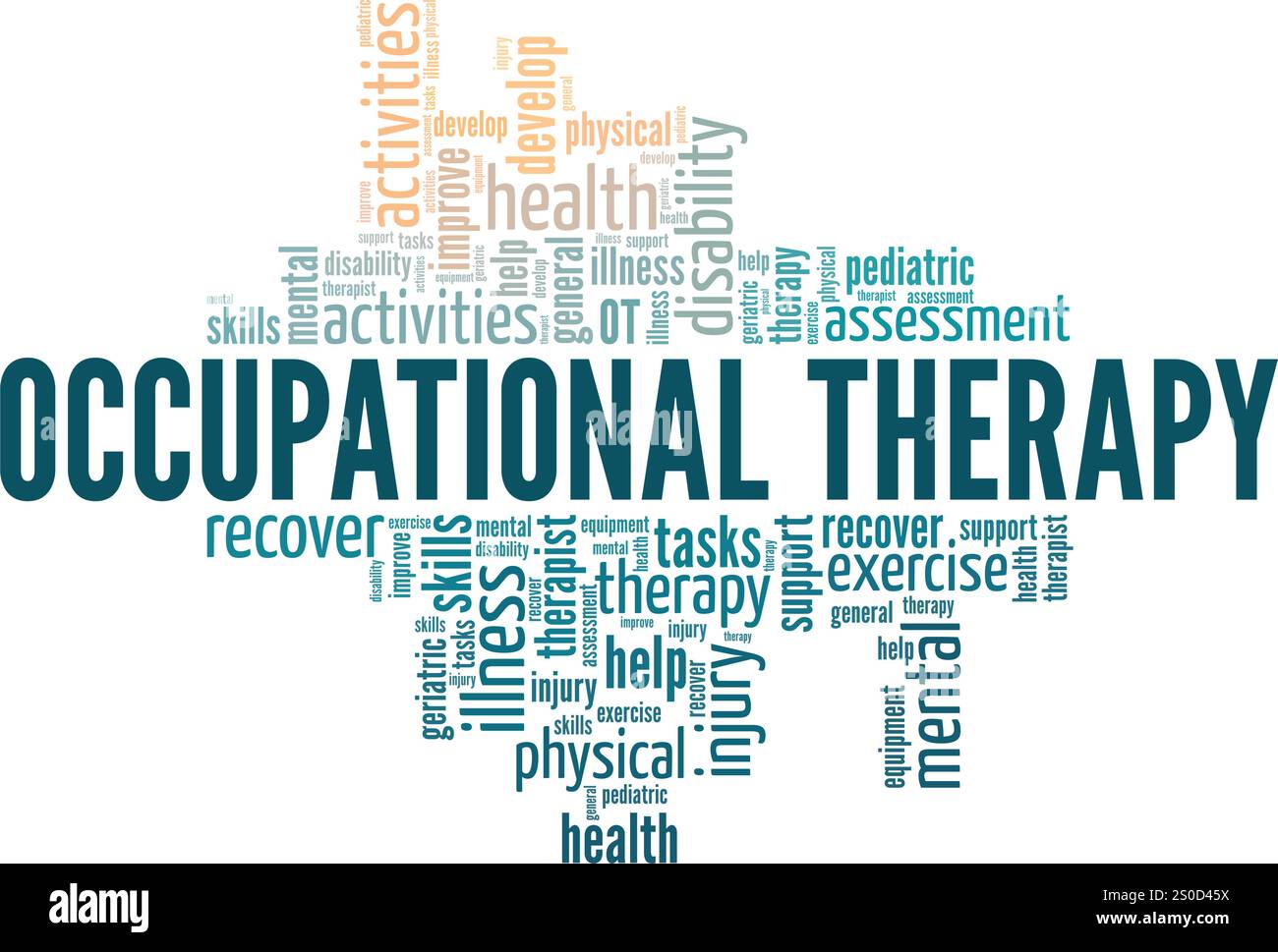 Occupational Therapy word cloud conceptual design isolated on white ...