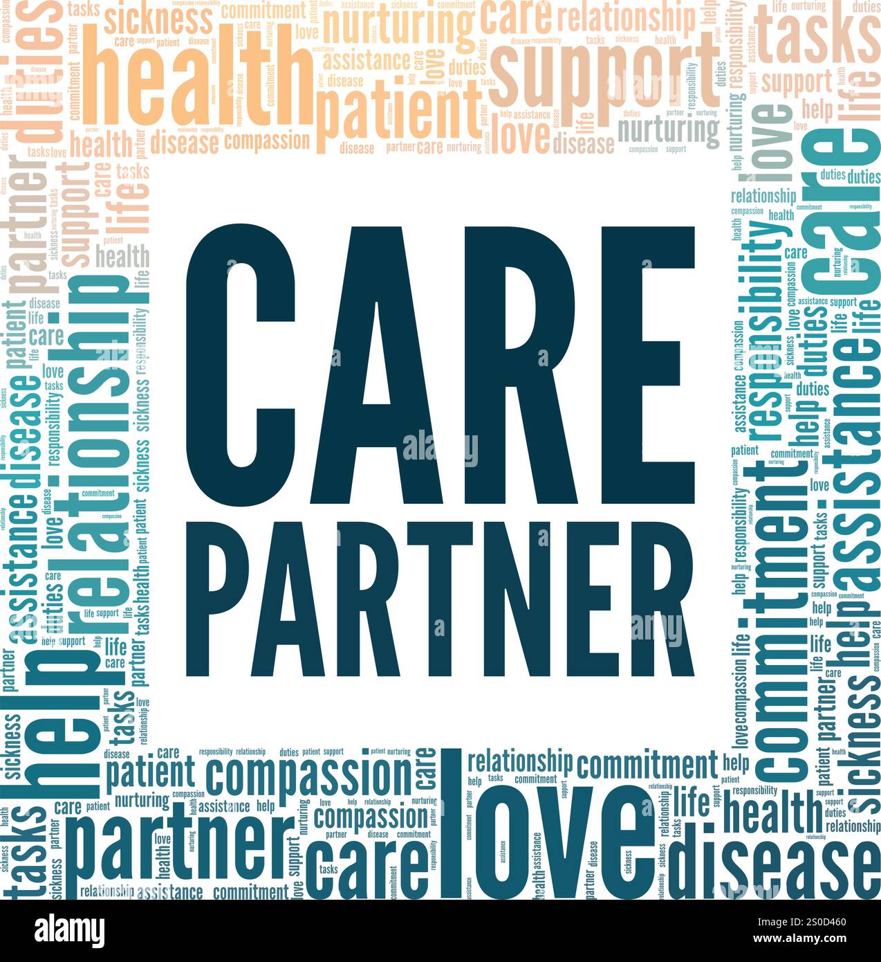 Care Partner word cloud conceptual design isolated on white background ...