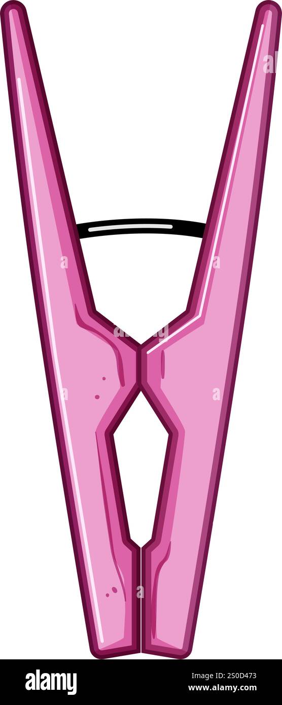 laundry clothespin cartoon. peg wooden, plastic grip, line secure ...