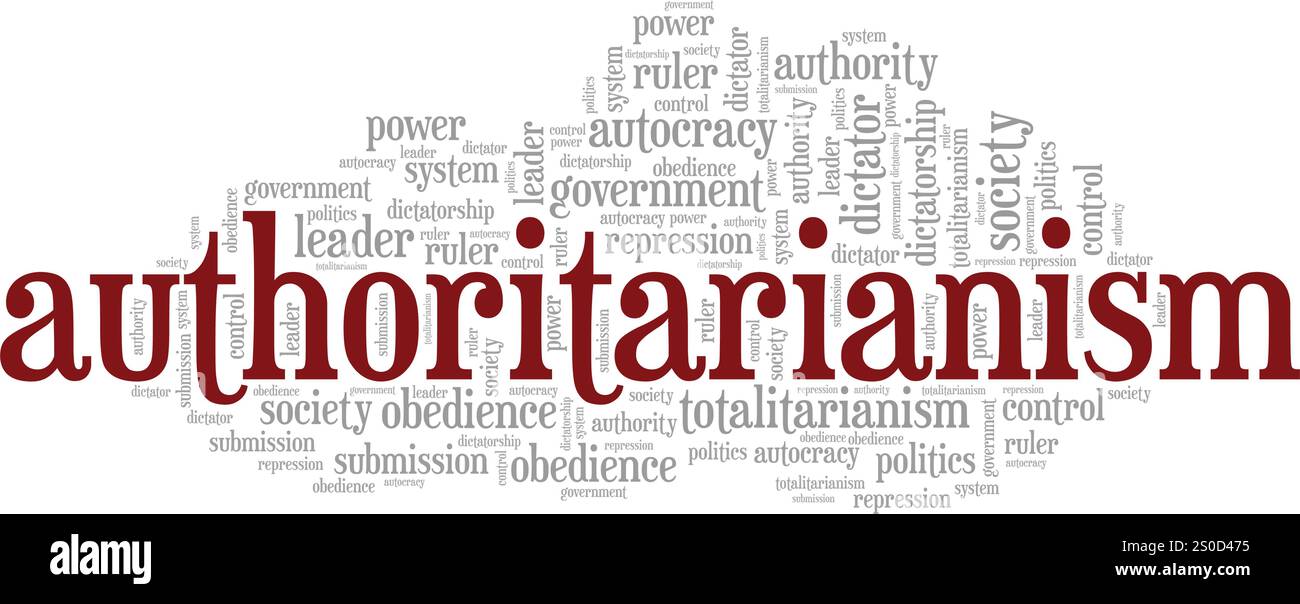 Authoritarianism word cloud conceptual design isolated on white ...