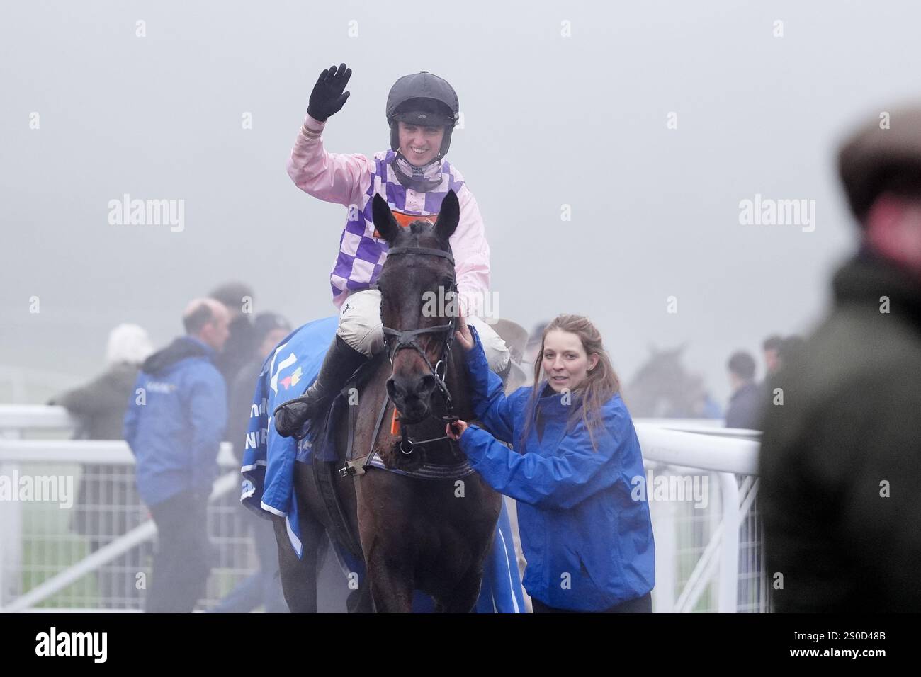Charlie Hammond aboard Val Dancer after winning the Coral Welsh Grand ...